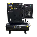 EMAX 10HP Rotary Screw Air Compressor 120 Gal Tank & Dryer 230V ...