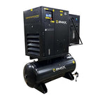 EMAX 10HP Rotary Screw Air Compressor 120 Gal Tank & Dryer 230V ...